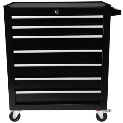 17 Stories Portable 7 Drawers Rolling Tool Box On Wheels | Wayfair